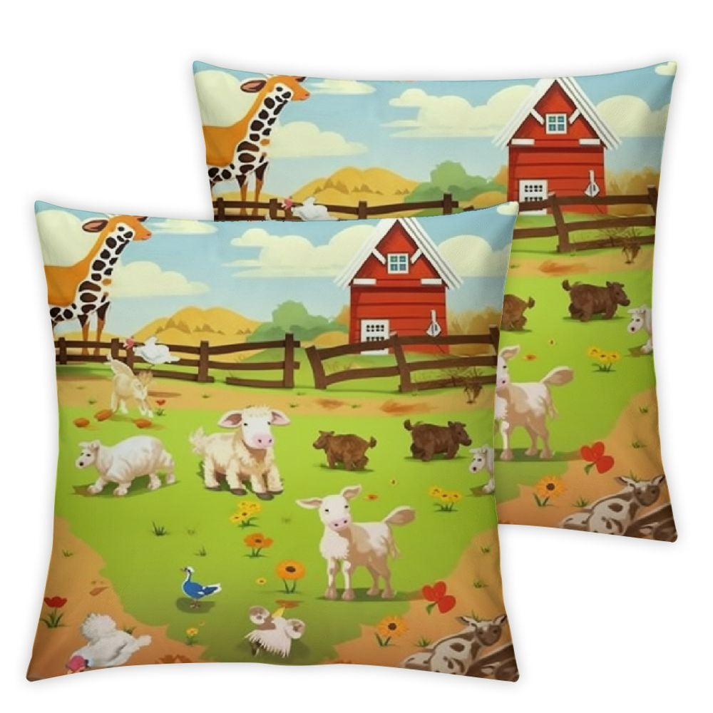 Farm Animal Bed Sheets Set Cute Cow Horse Twin Size Sheet Sets for Kids ...