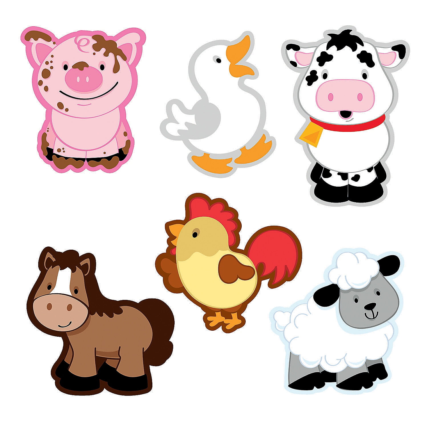 Farm Animal Bulletin Board Cutouts - Educational - 48 Pieces - Walmart.com