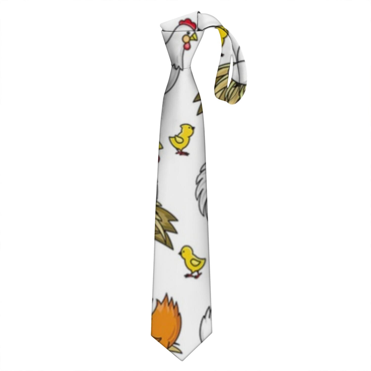 Farm Animal Chick Egg Themed Wedding Tie - Soft Satin Fabric Formal ...