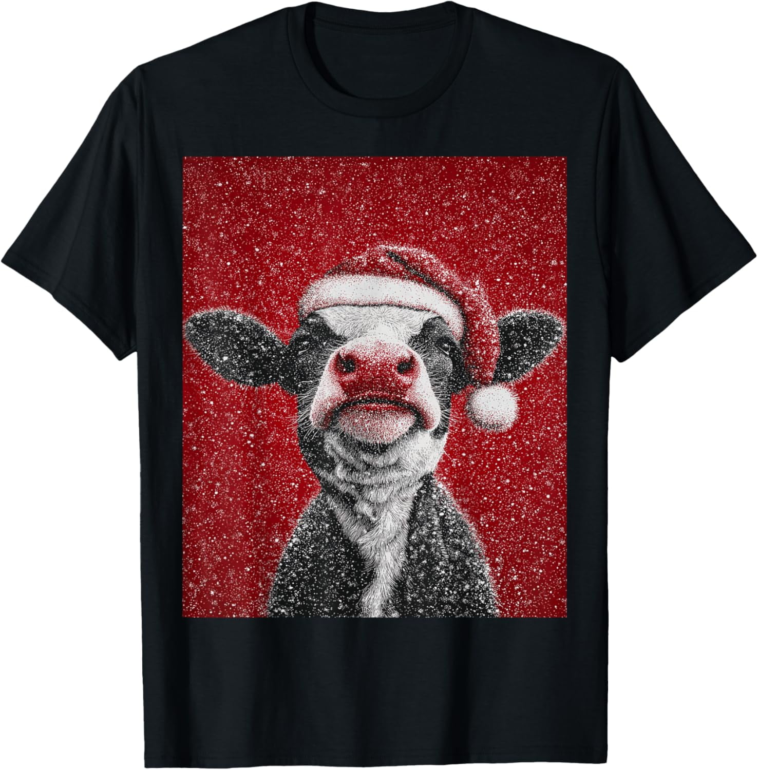 Farm Animal Cow Christmas T-Shirt - Walmart.com