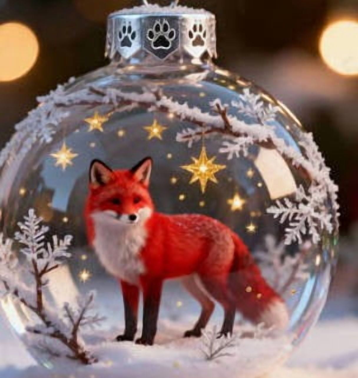 Farm Animal Glass Ball Ornaments, Qiopertar Under $5 Snowflake Ball ...