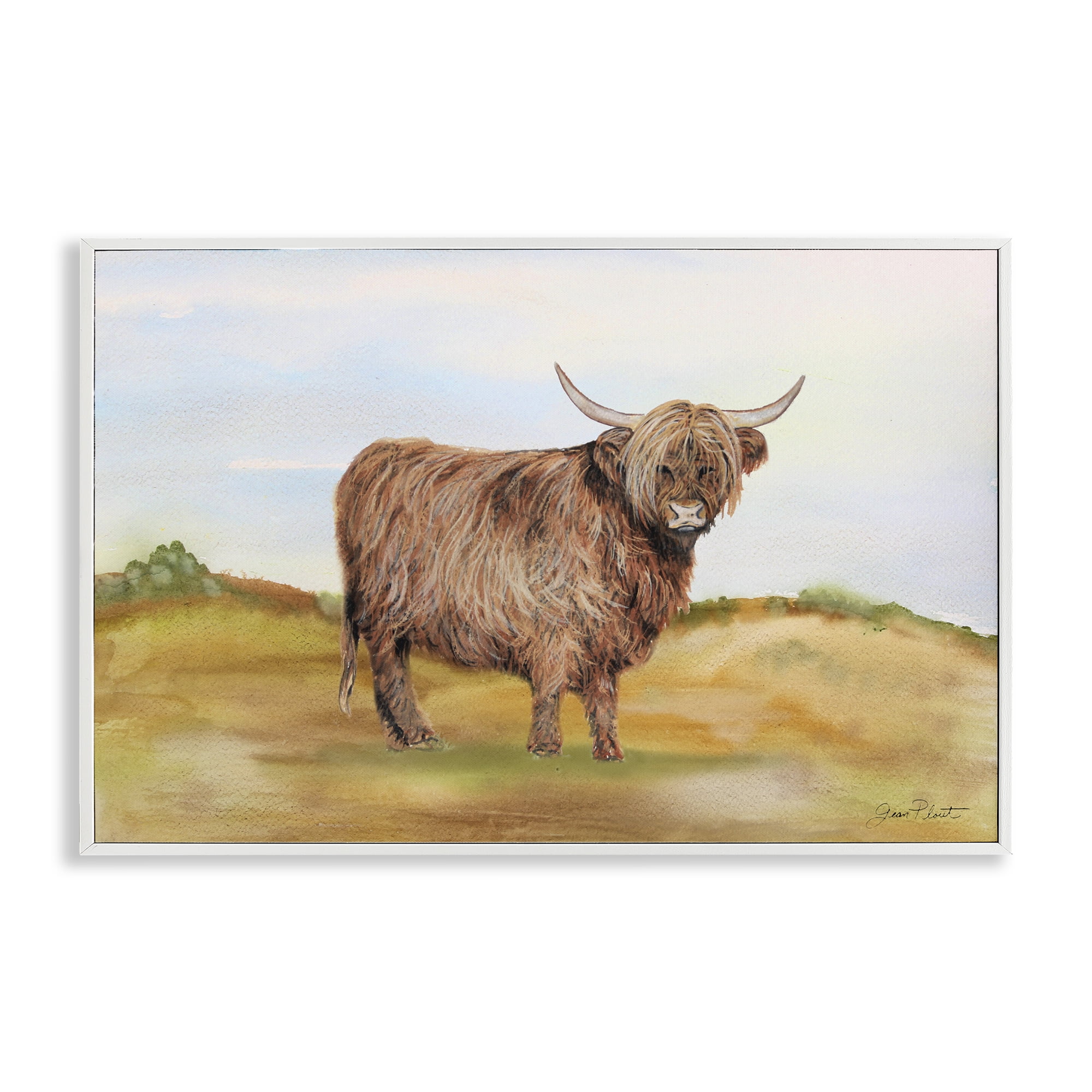 Farm Animal In Pasture White Framed Giclee Art, design by Jean Plout ...