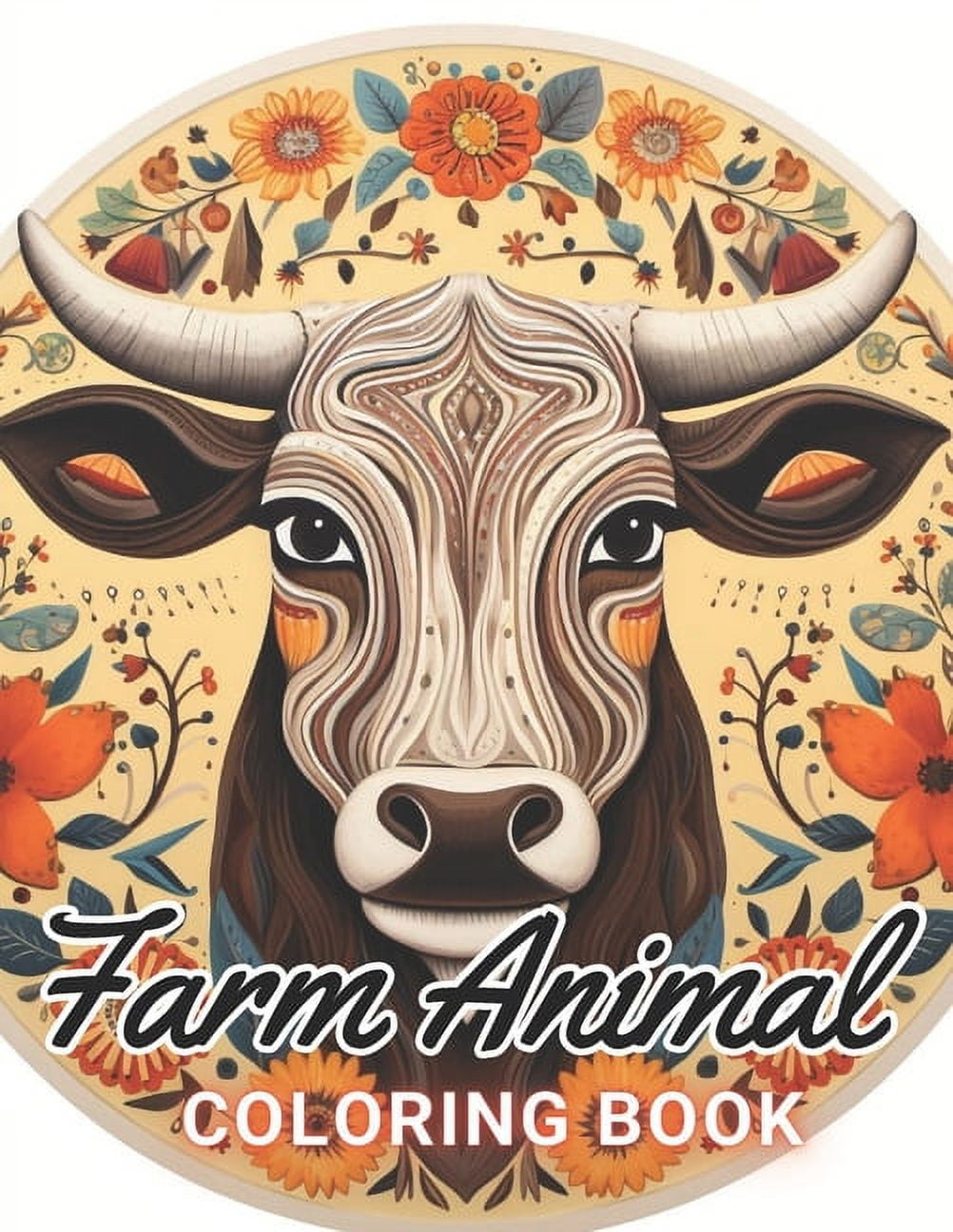 Farm Animal Mandala Coloring Book: 100+ Amazing Coloring Pages for All ...