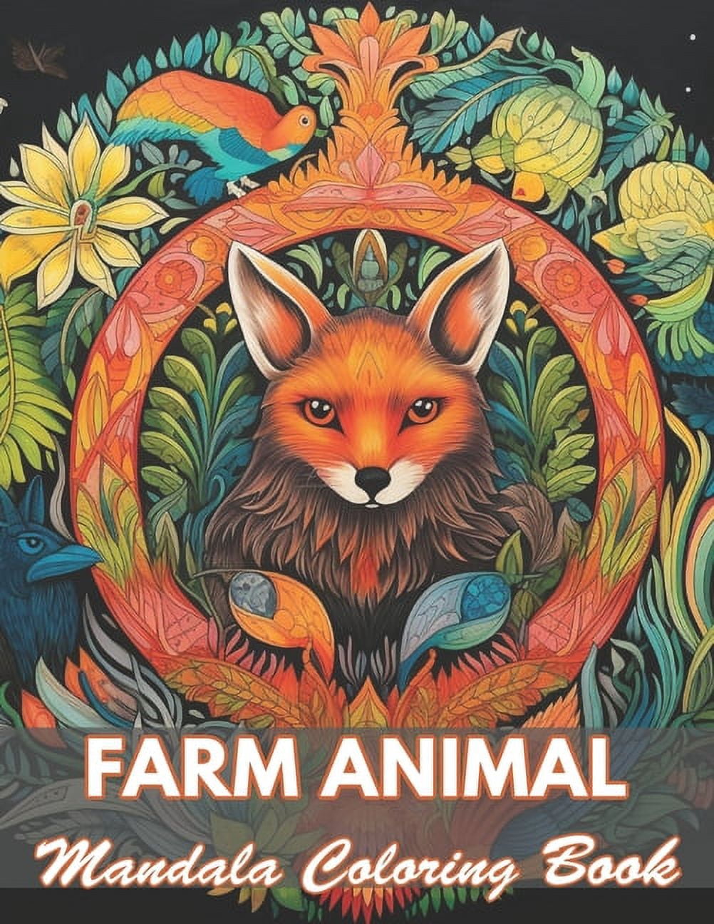 Farm Animal Mandala Coloring Book: New and Exciting Designs Coloring ...