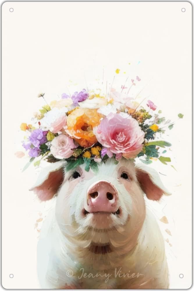 Farm Animal Pictures, Pig Sign, Wreath Sign With Pigs, Piggies Decor ...