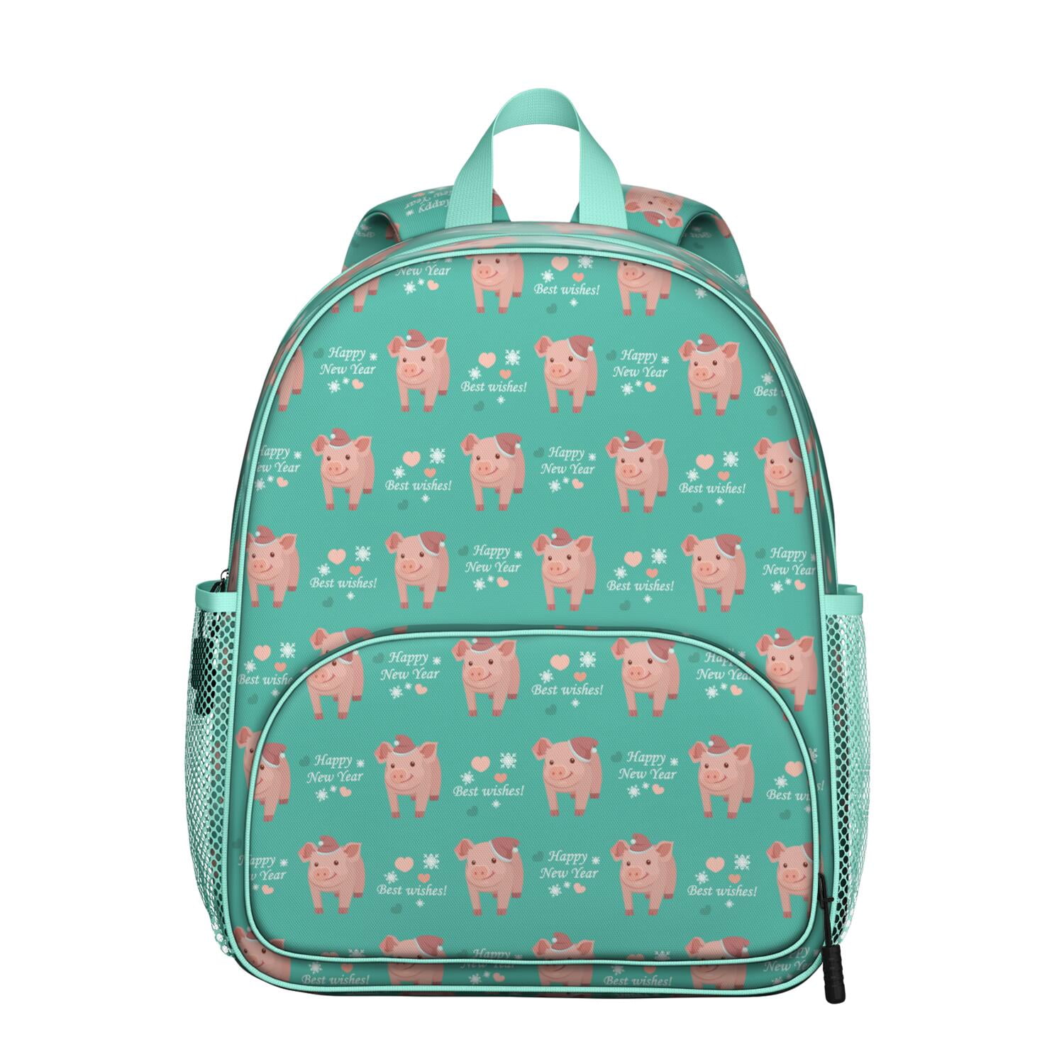 Farm Animal Pig Student Backpack – Cute Cartoon Pig Design with ...