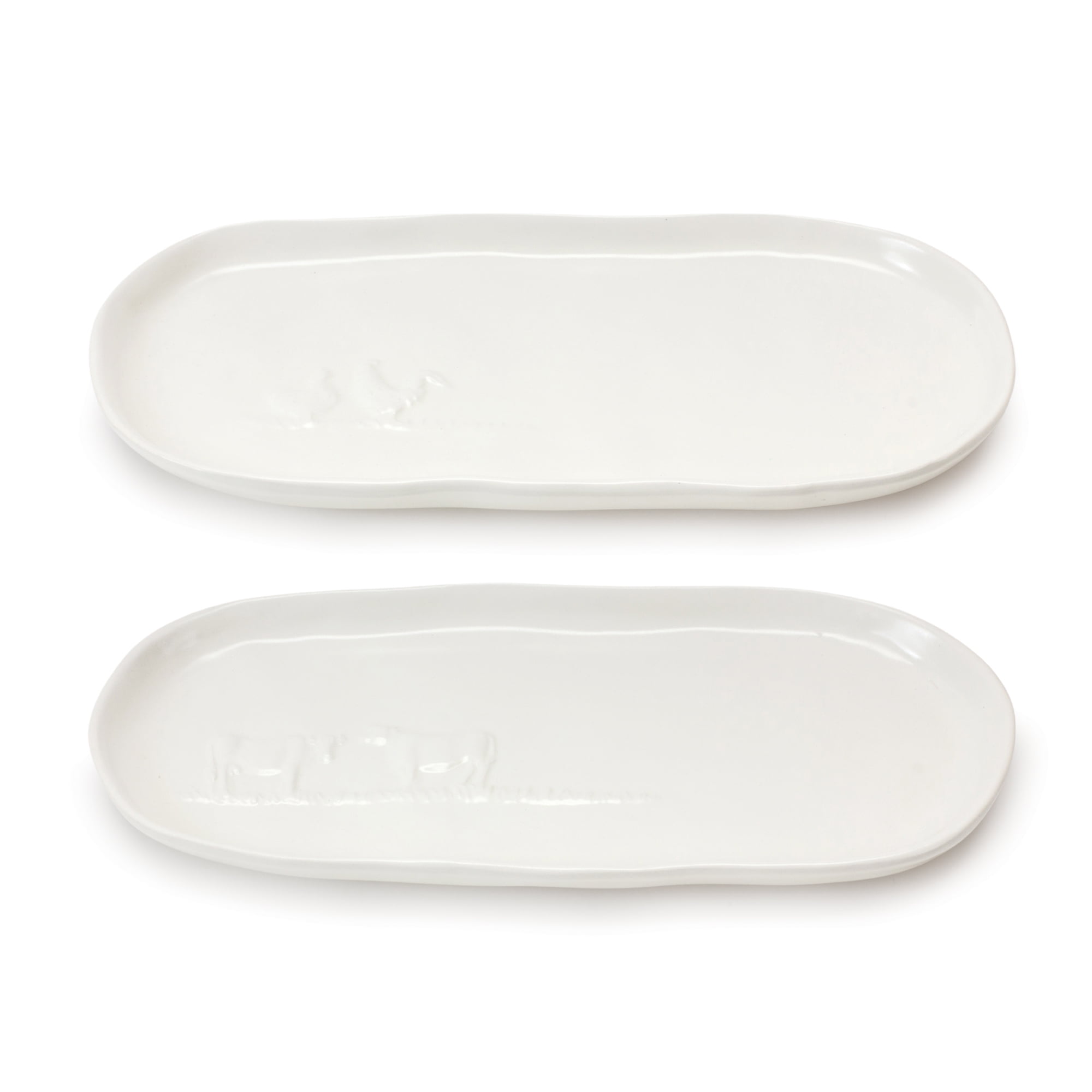 Farm Animal Plate (Set of 4) 10.5"L x 4.75"W x 1"H Ceramic - Walmart.com