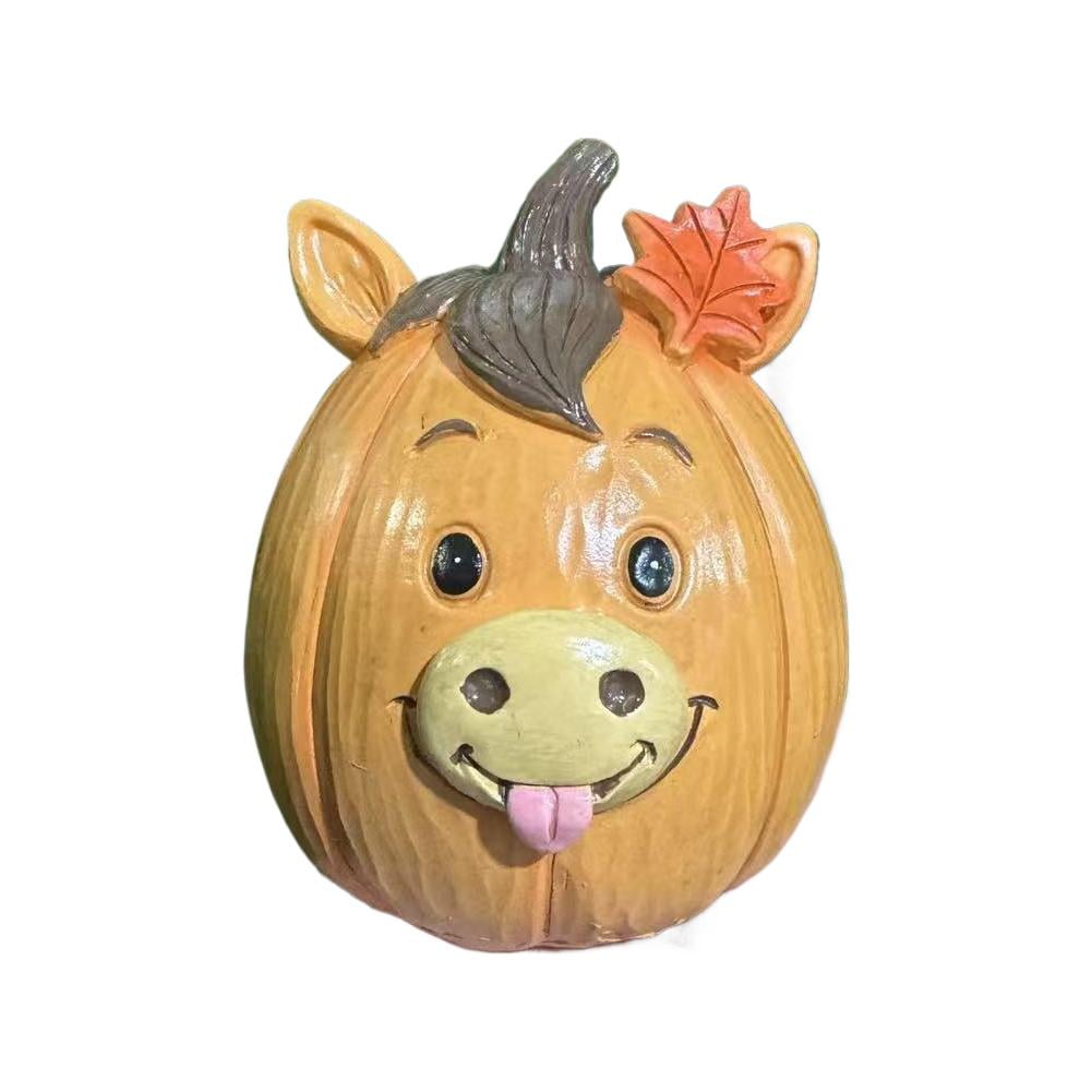 Farm Animal Pumpkin Figurines, Cute Resin Cow, Duck, Sheep, Pig ...