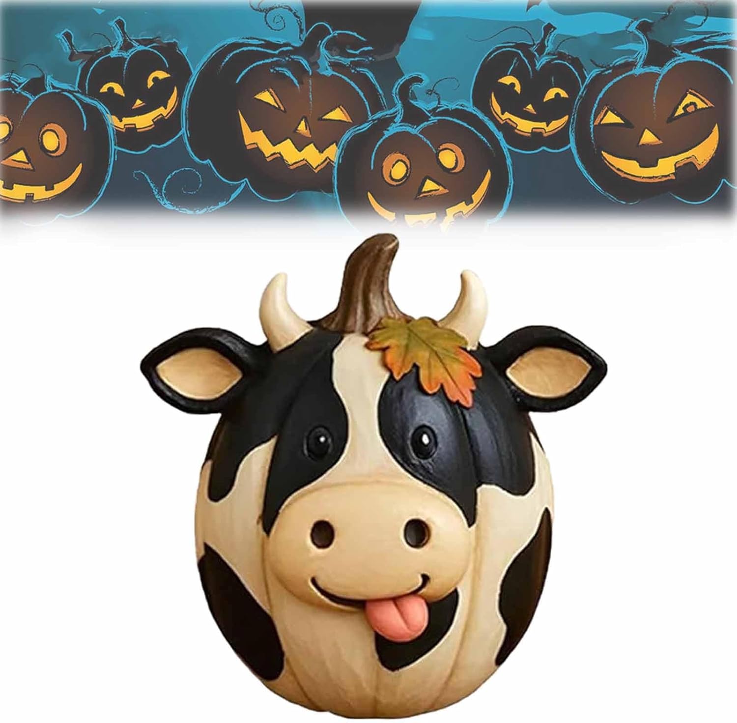 Farm Animal Pumpkin Figurines, Halloween Resin Farm Animal Pumpkin ...
