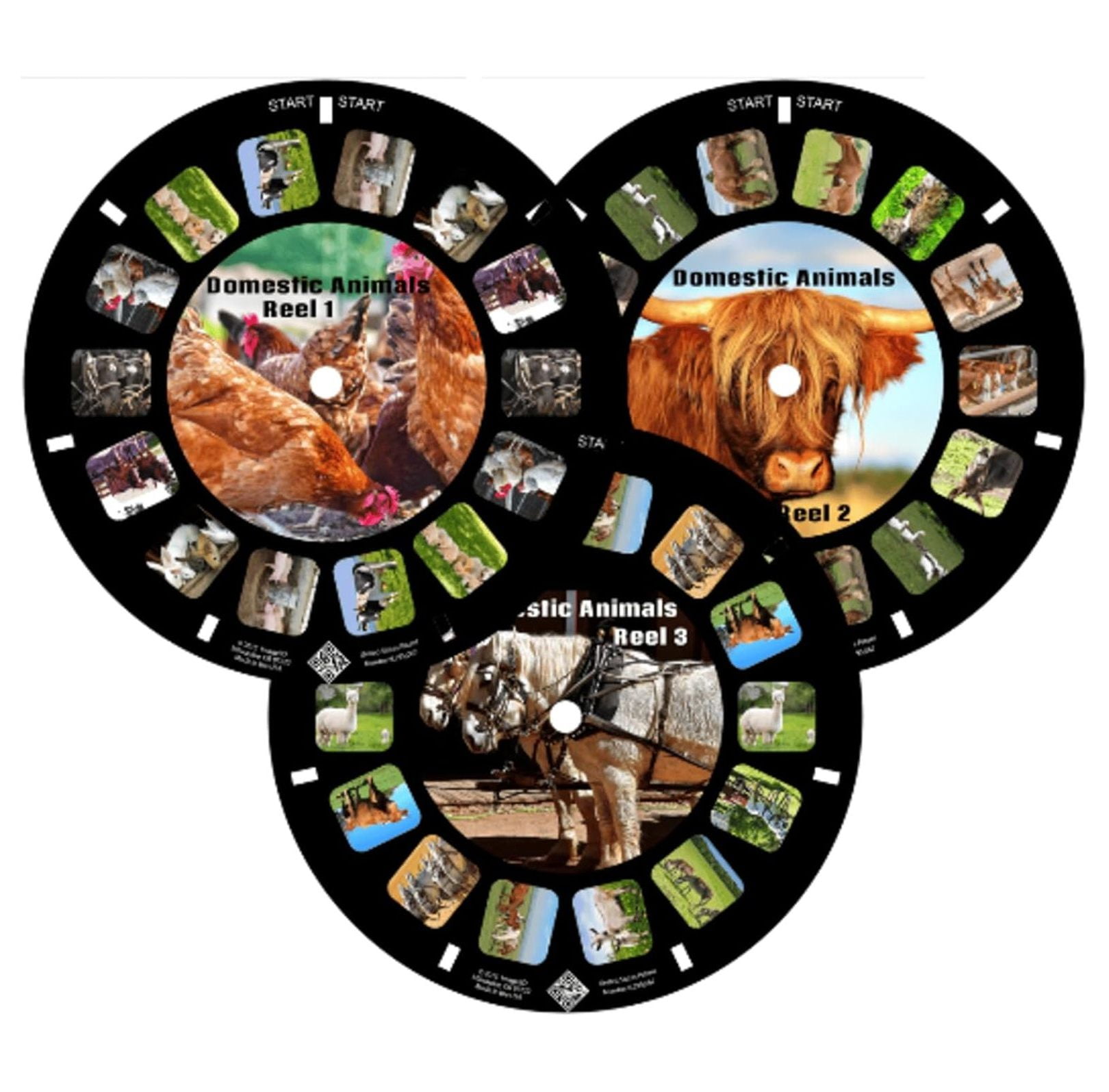 Farm Animal Reels for Viewfinder, Domestic Animals, Compatible with ...