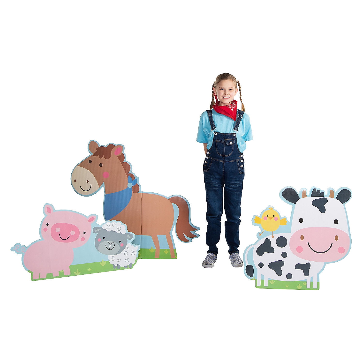 Walmart Farm Animal Stand-Ups, Barnyard Party Decor Supplies, Cardboard ...