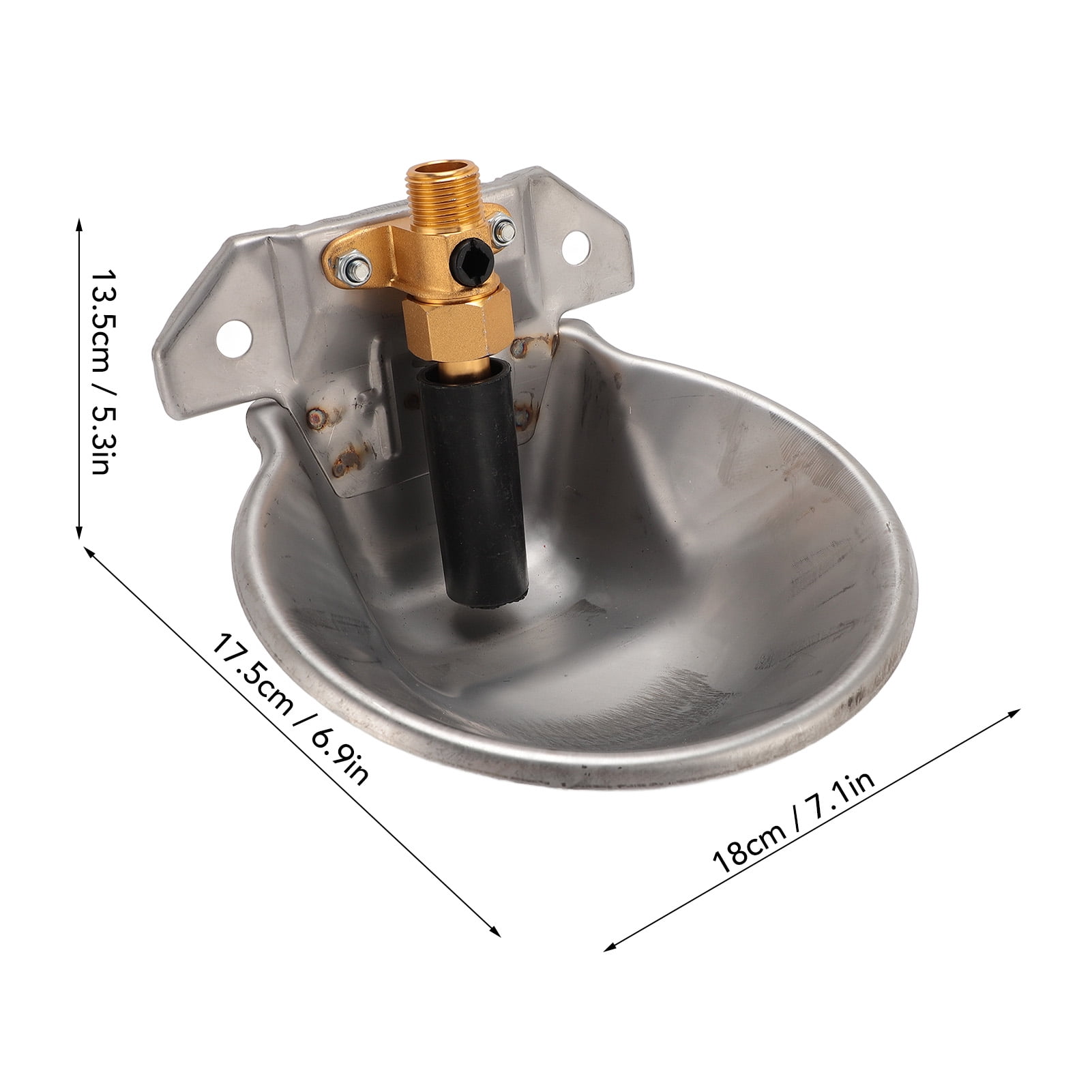 Farm Animal Water Bowl, Stainless Steel, Automatic Touch Release ...