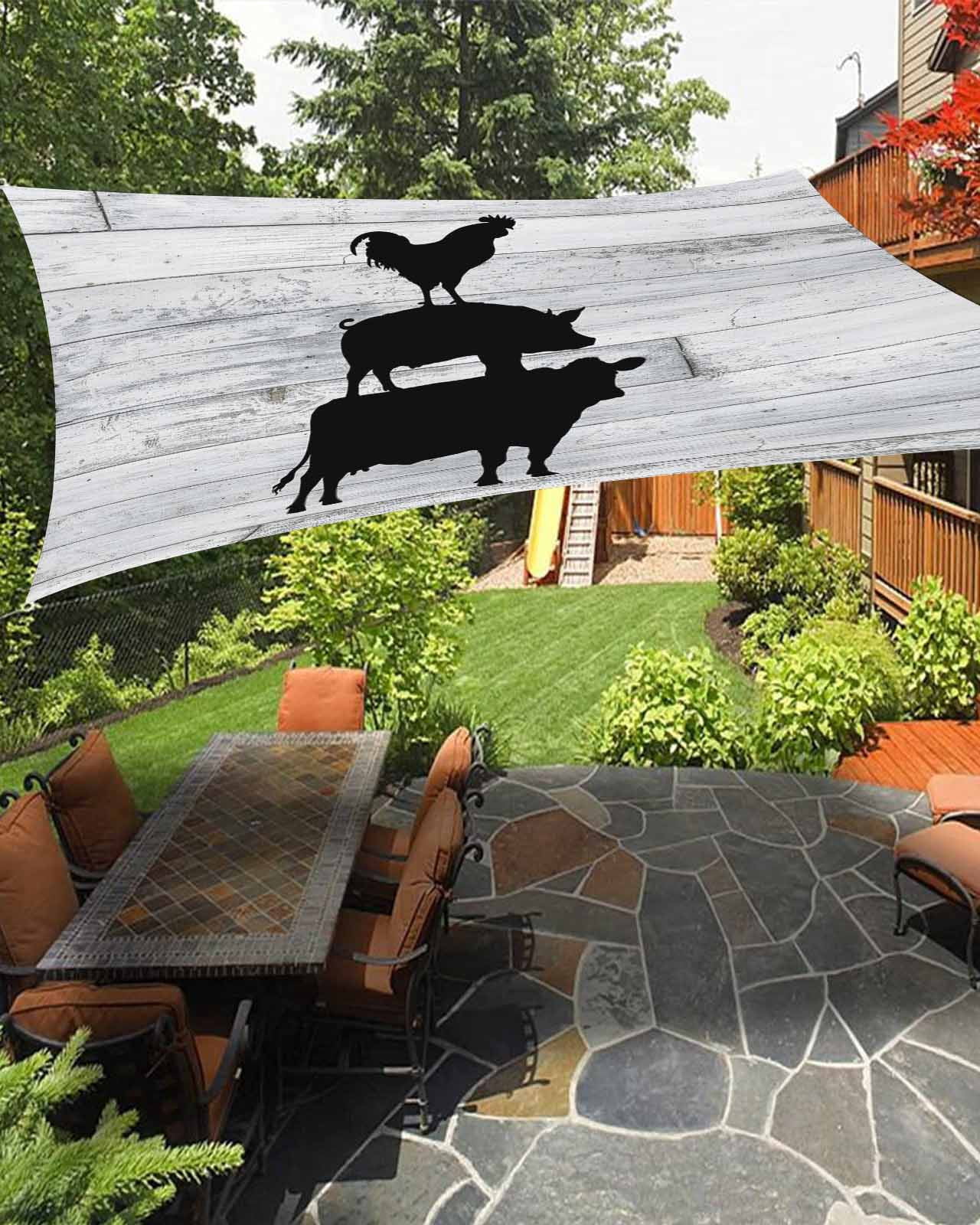 Farm Animal Waterproof Sun Shade Sail Chicken Pig Cow Farmhouse Gray ...