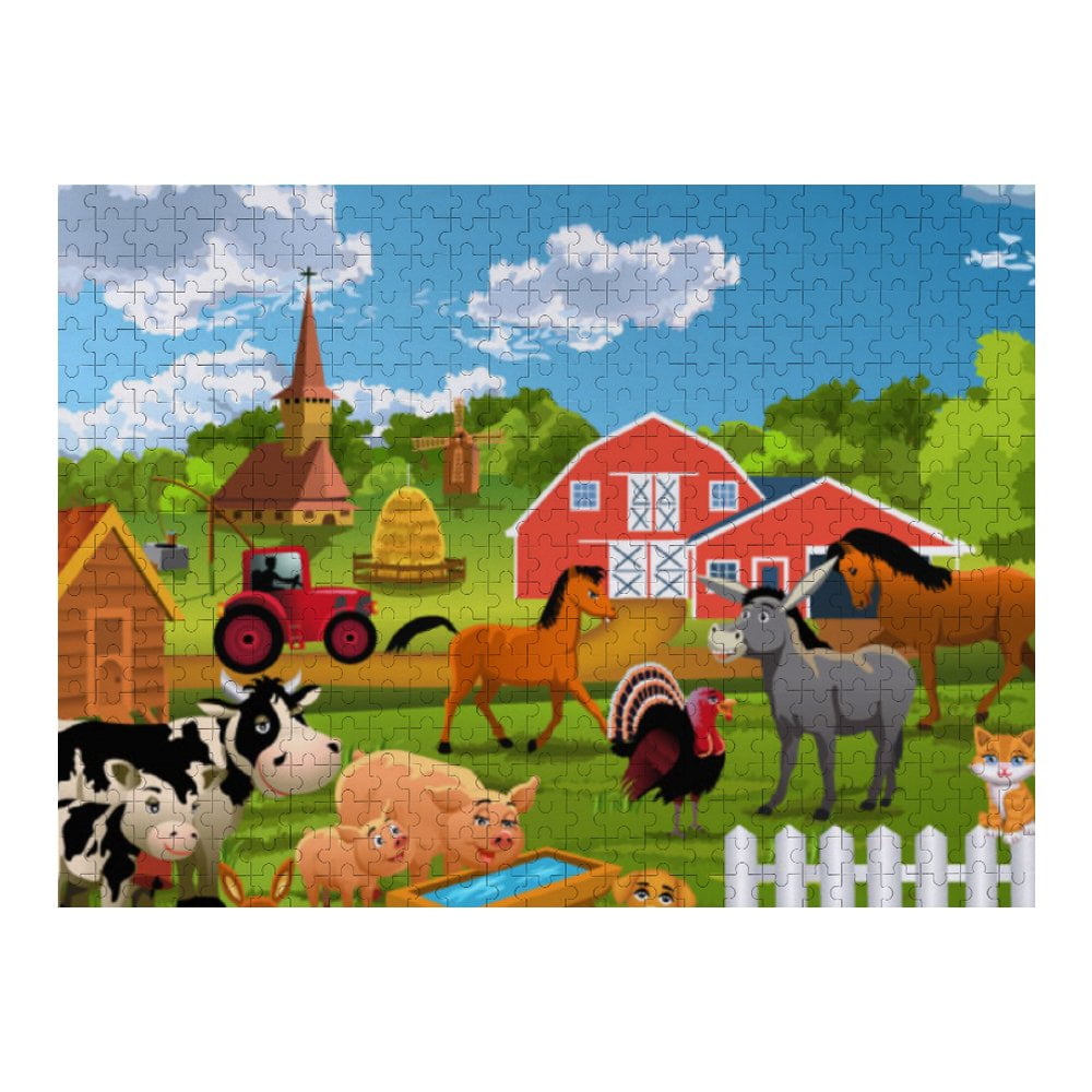 Farm Animals 1000 Piece Jigsaw Puzzle For Adults, Every Piece Is Unique ...