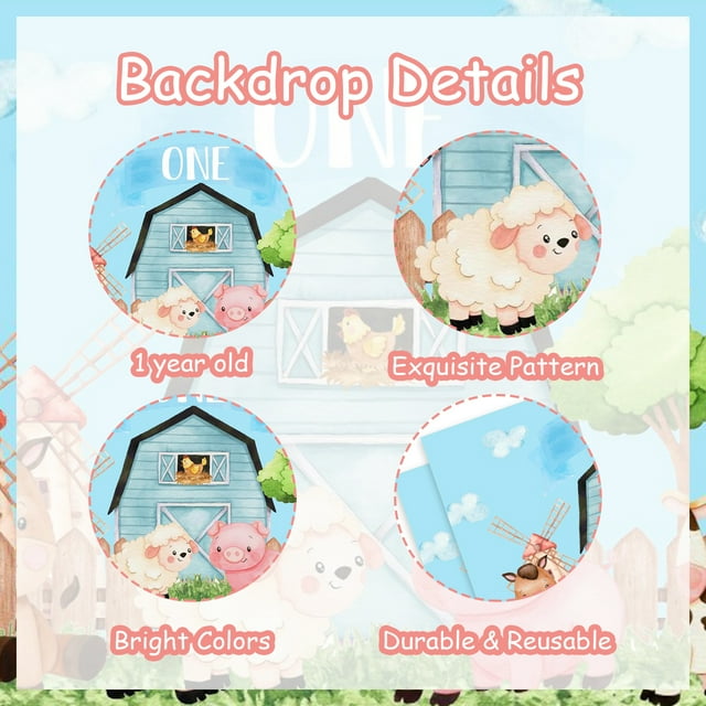 Farm Animals 2nd Birthday Decorations, Farm Birthday Party Decorations ...