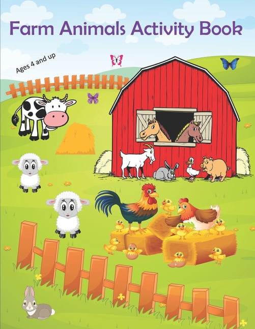 Farm Animals Activity Book: Farm Animal Activity Book for Kids ages 4 ...