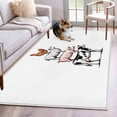 Farm Animals Area Rug 3x5 Washable Rug Non Slip Watercolor Farmhouse ...