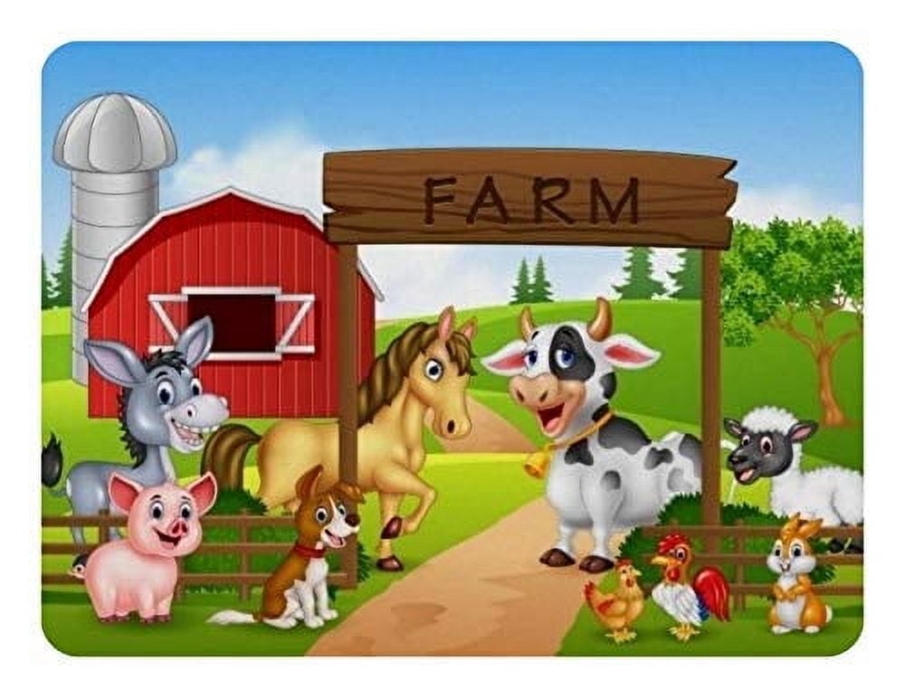 Farm Animals Barn Birthday Edible Image For Quarter Sheet Cake By TNCT ...