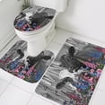 Farm Animals Bathroom Rugs Set Funny Pair Cows Rustic Wildflower ...