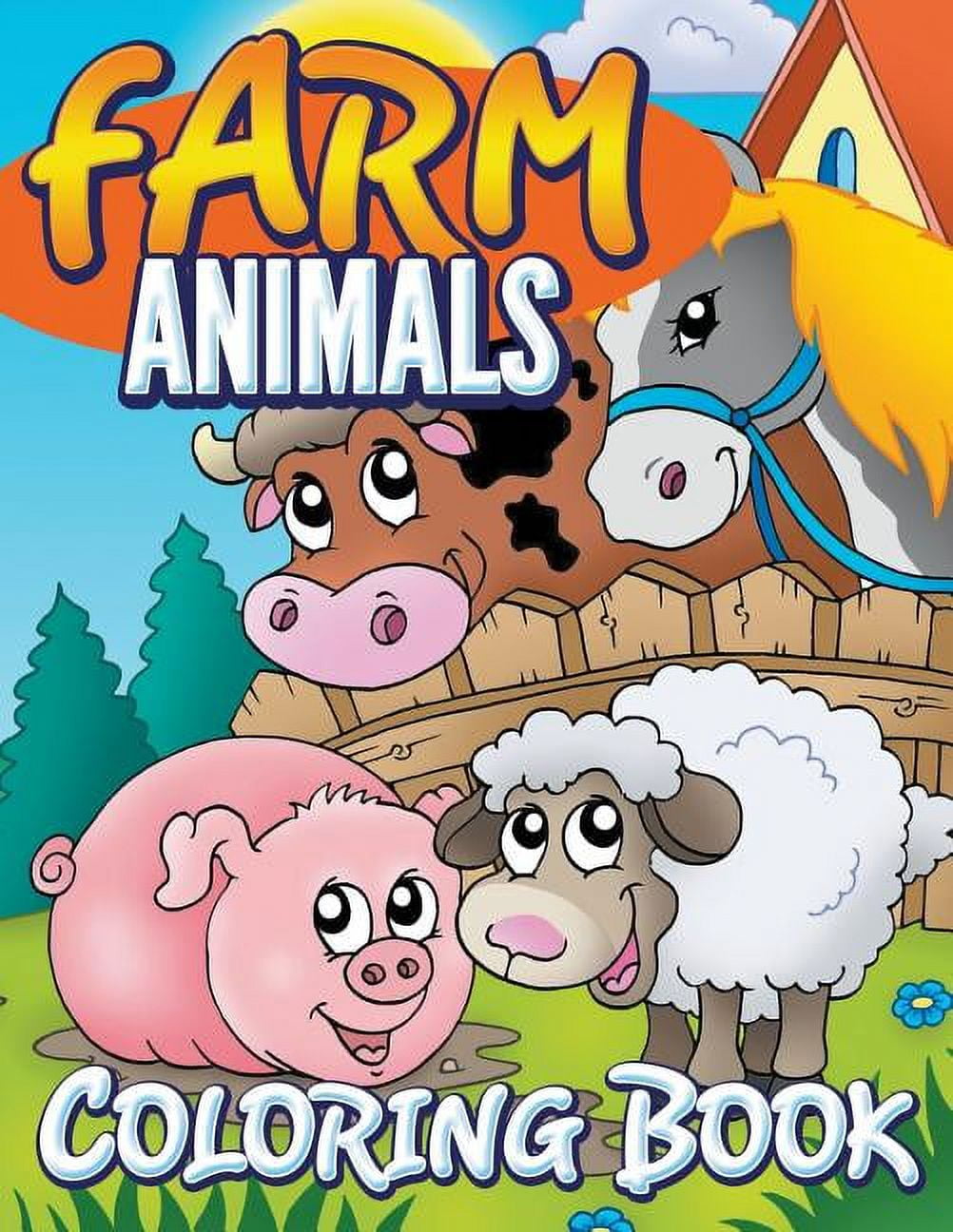 Farm Animals Coloring Book: Coloring Book For Kids (Paperback ...