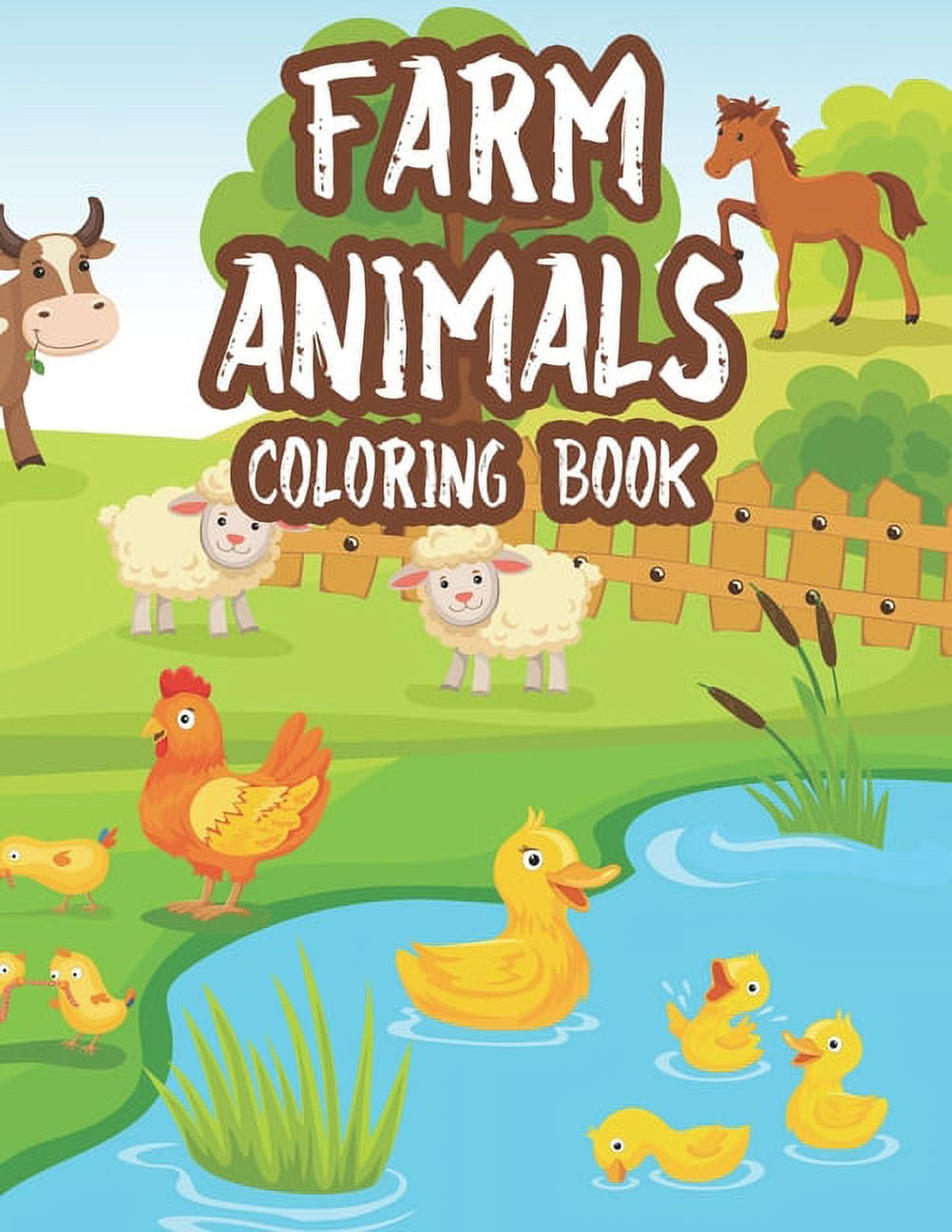 Farm Animals Coloring Book: Fun-Filled Coloring Activity Pages For Kids ...