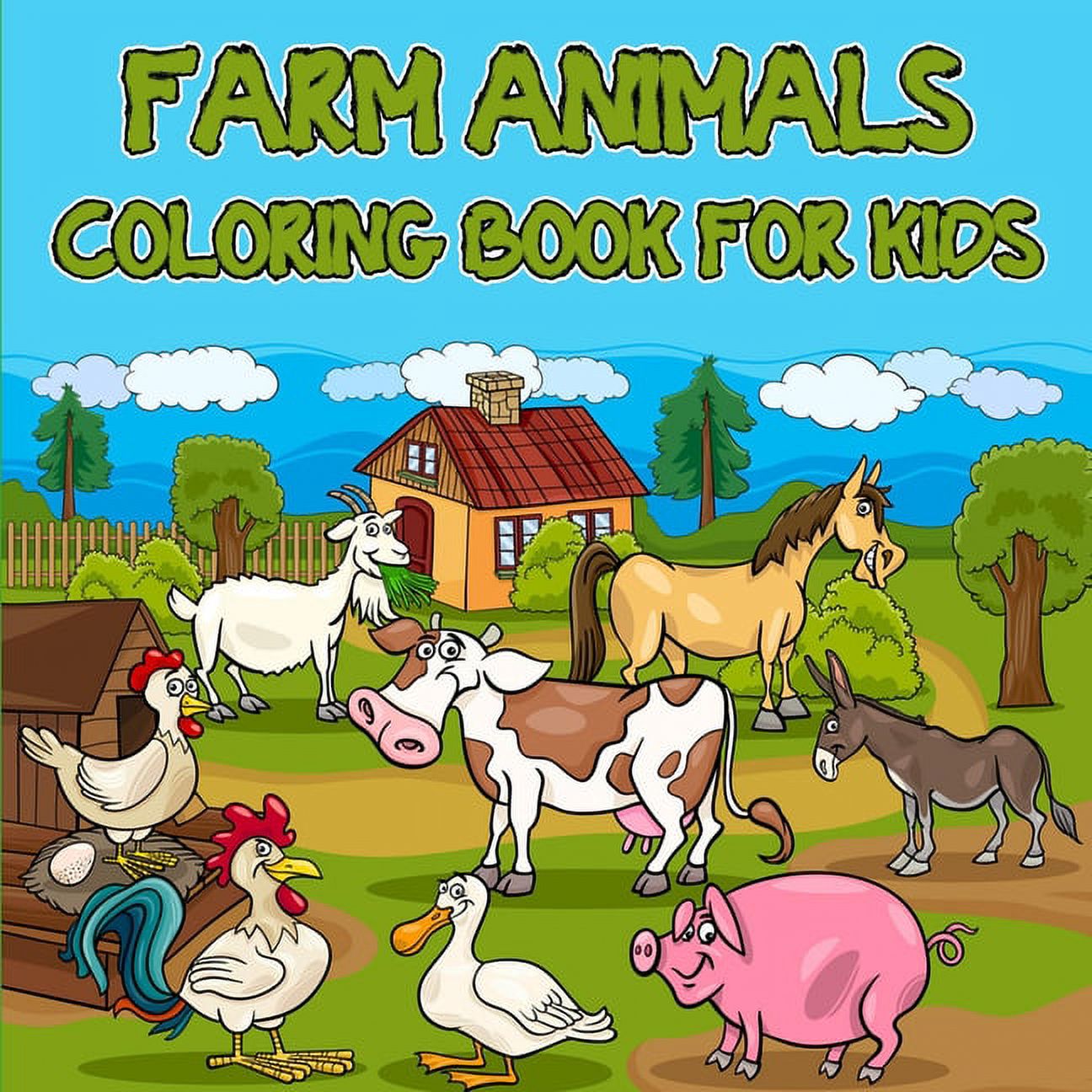 Cute Farm Animals Coloring Pages