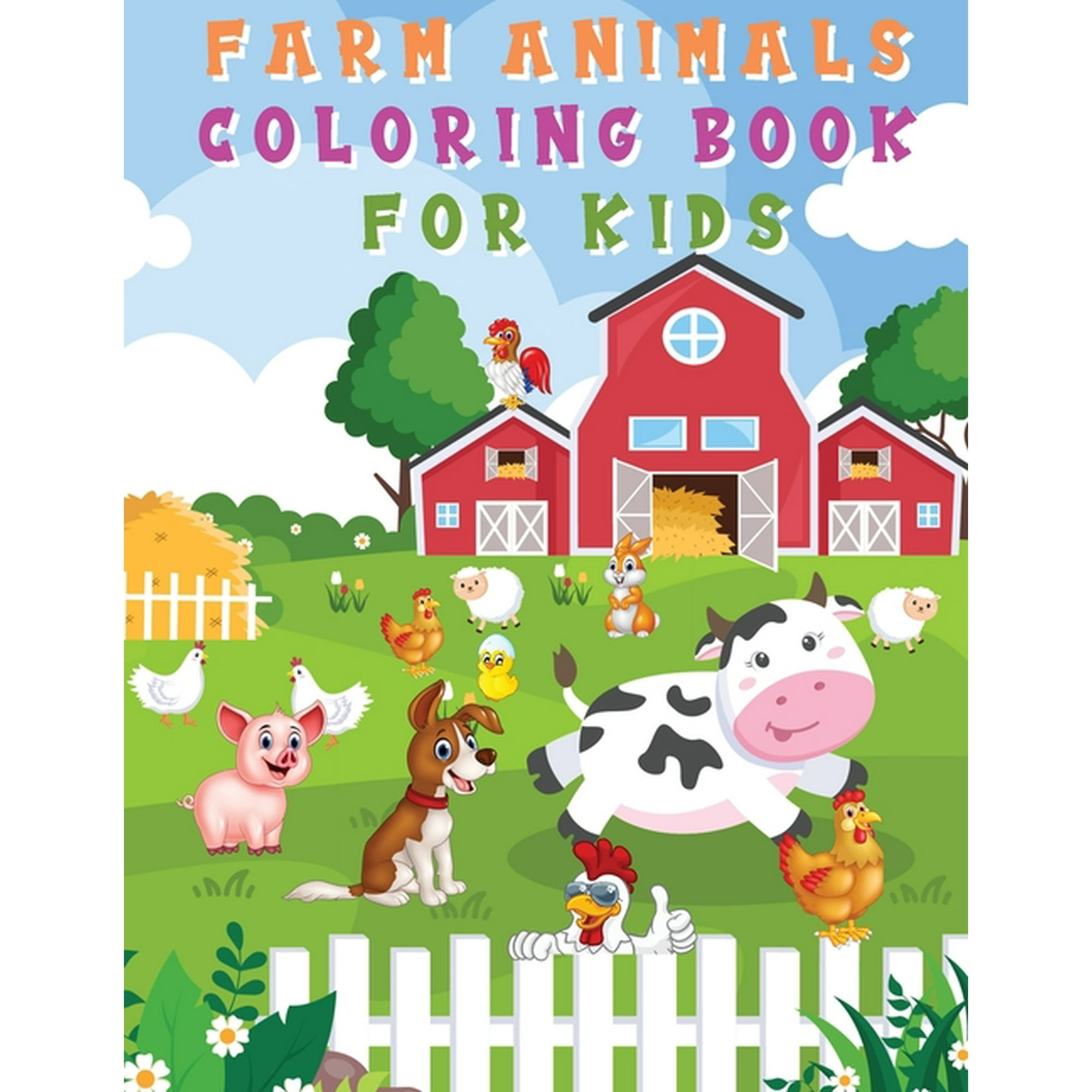 Cute Farm Animals Coloring Pages