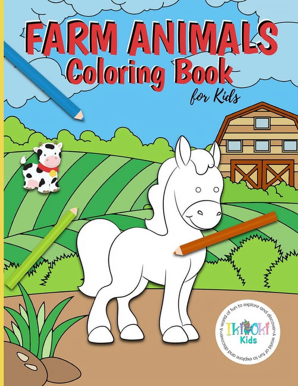Farm Animals Coloring Book for Kids: A fun coloring activity book to ...