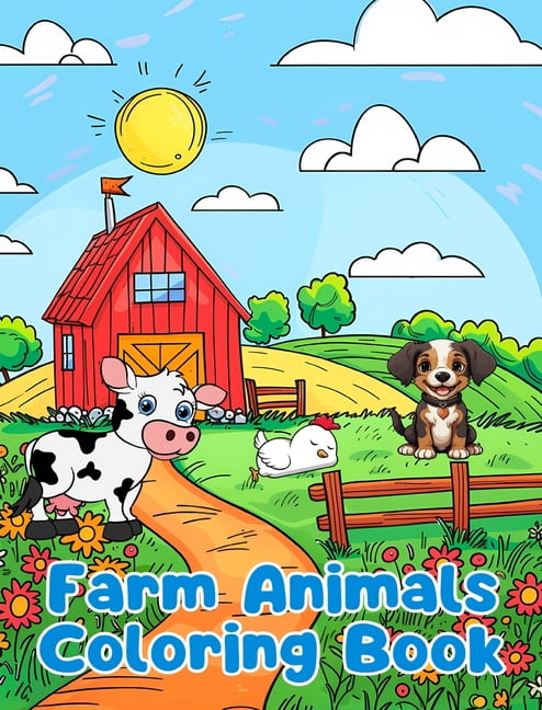 Farm Animals Coloring Book: Simple Farm Animals Coloring Pages For Kids ...