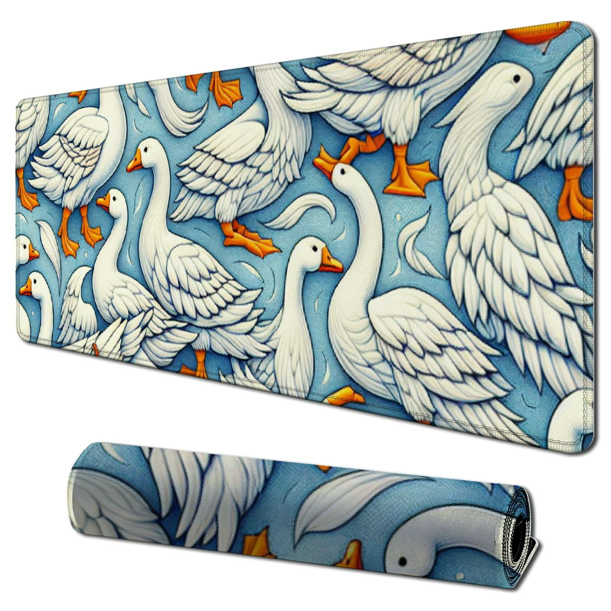 Farm Animals Cute Goose Large Mouse Pad Gaming Mouse Pad Extended ...