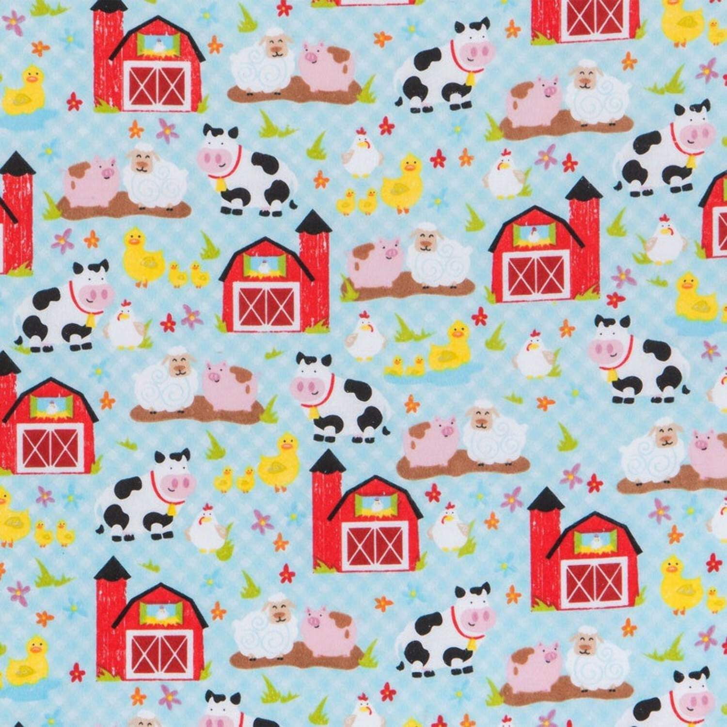 Farm Animals Flannel Fabric - Walmart.com