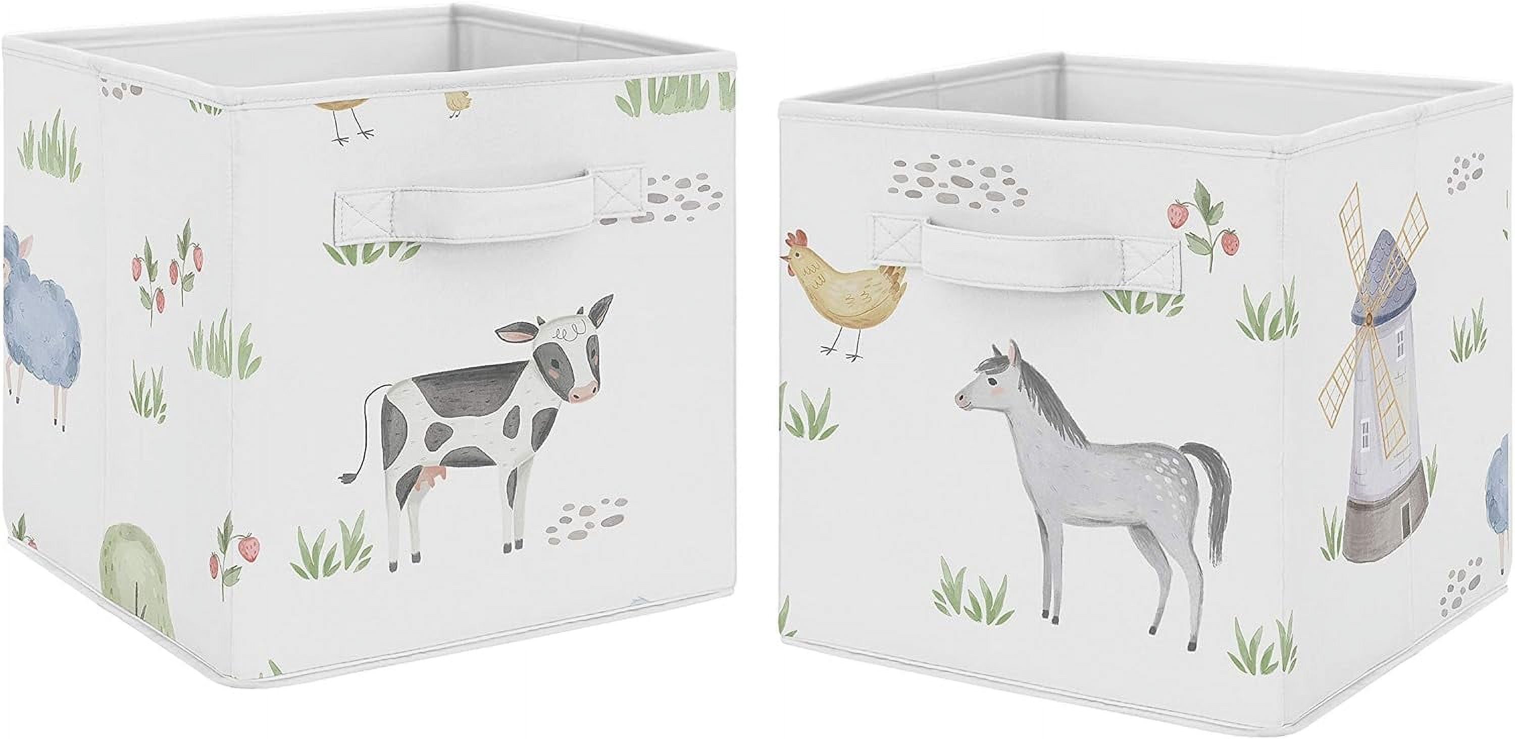 Farm Animals Foldable Fabric Storage Cube Bins Boxes Organizer Toys ...