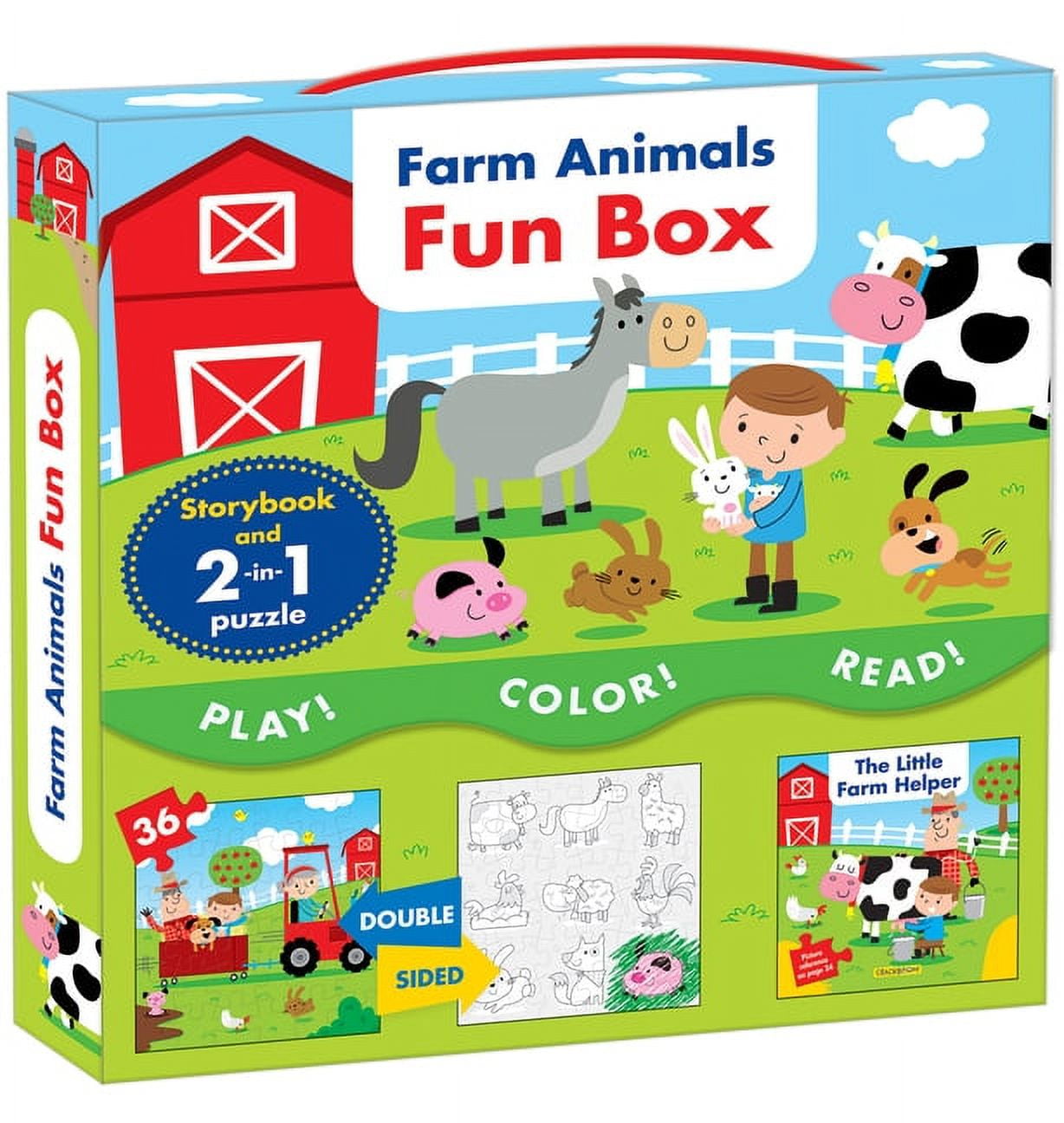 Farm Animals Fun Box: Includes a Storybook and a 2-In-1 Puzzle ...