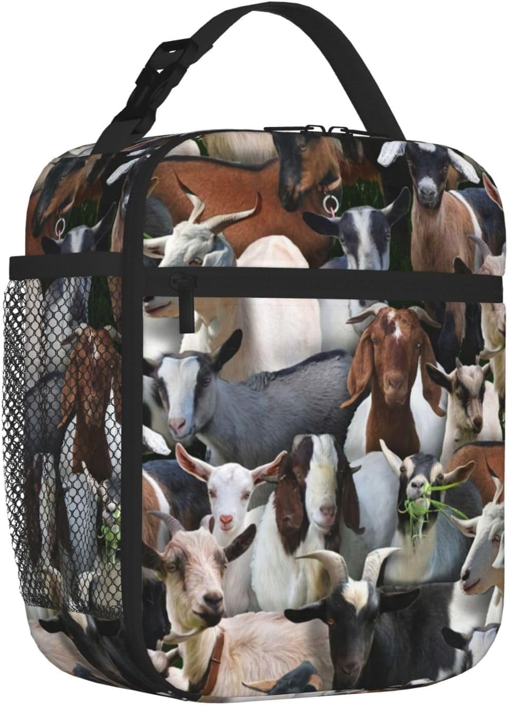 Farm Animals Goats Leakproof Lunch Bag Large Capacity Lunchbox ...