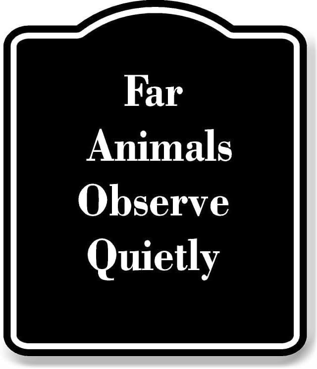 Farm Animals Observe Quietly BLACK Aluminum Composite Sign 15''x18 ...