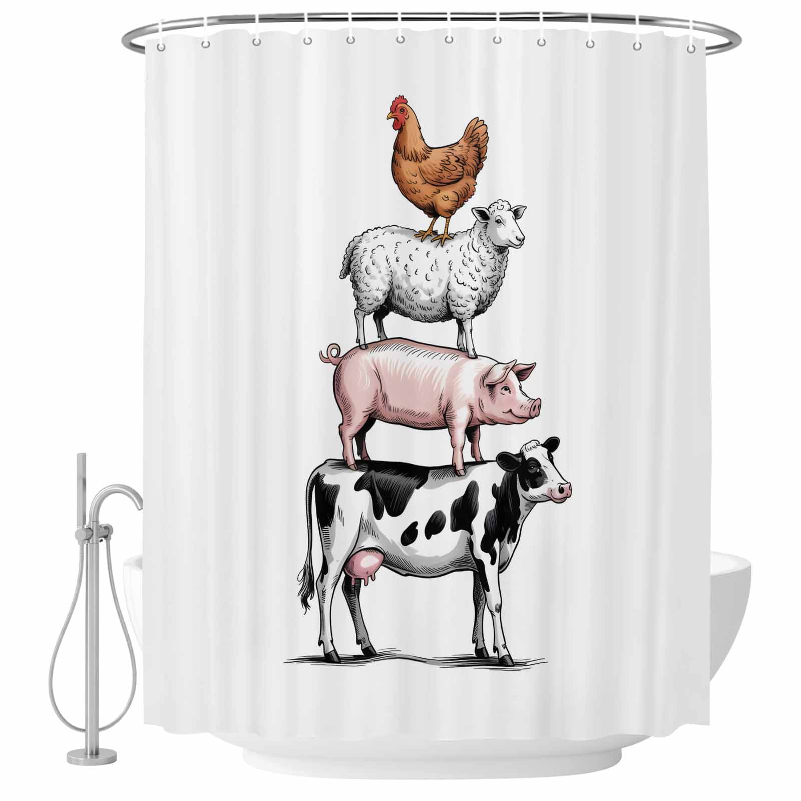 Farm Animal Shower Curtainnull