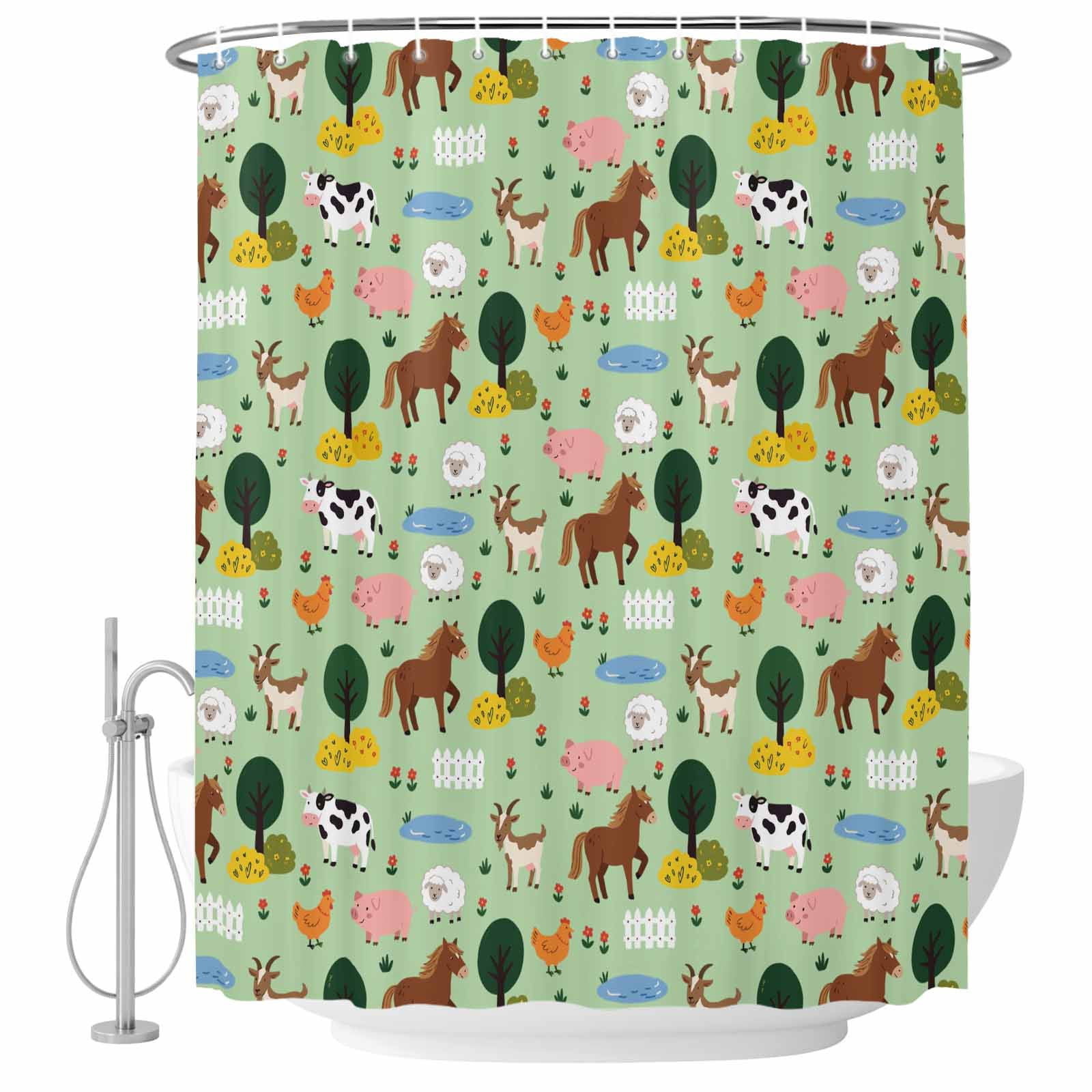 Farm Animal Shower Curtainnull
