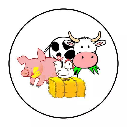 Farm Animals Stickers Barn Yard Birthday Party Gift For You - Decorate ...