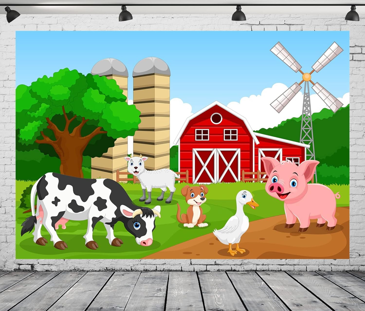 Farm Animals Theme Cute Backdrop for Kids Birthday Party Decorations ...