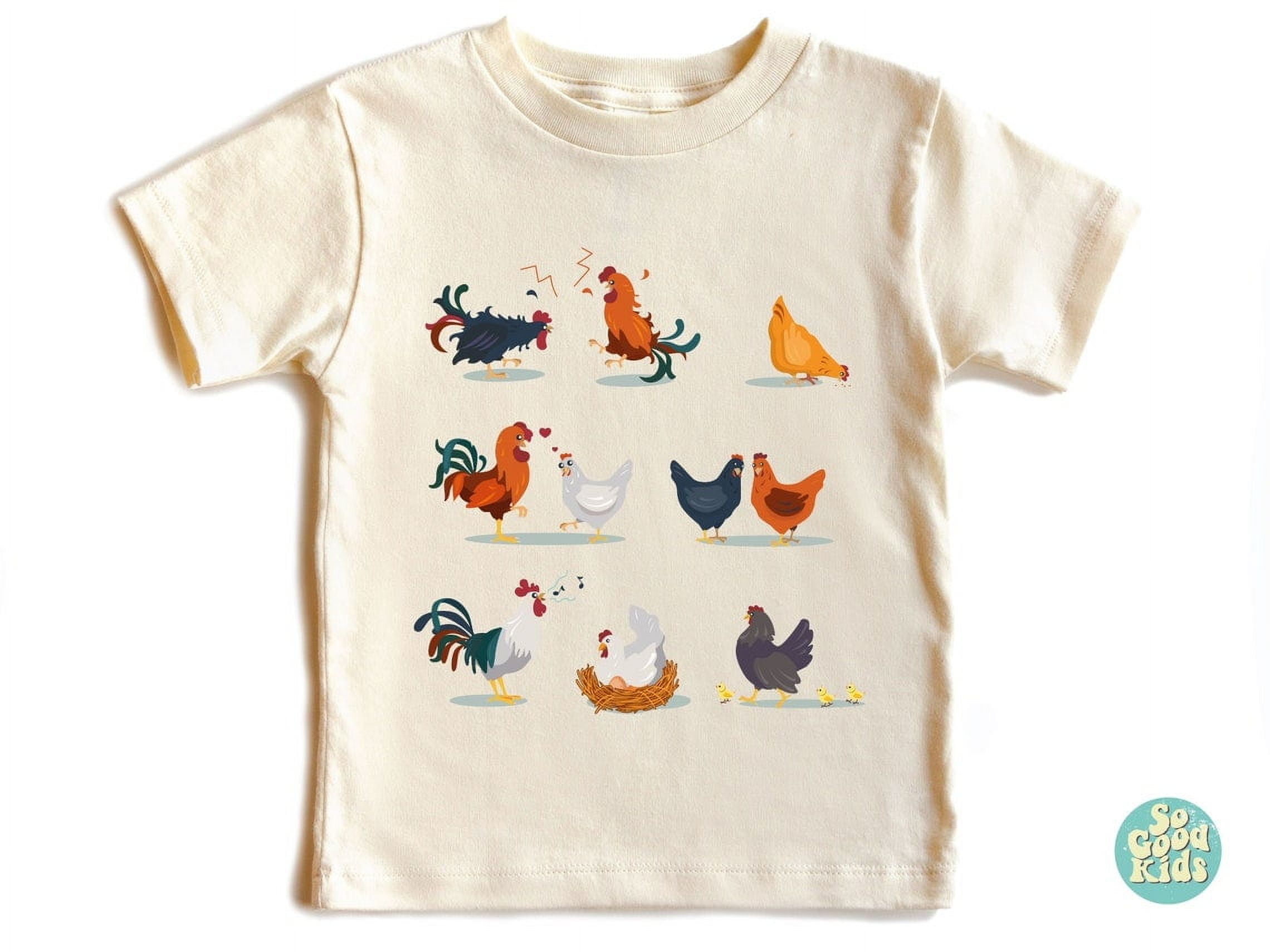 Farm Animals Toddler Shirt, Chicken Farm Animal Toddler Shirt, Free Range Kid, Cute Farming ...