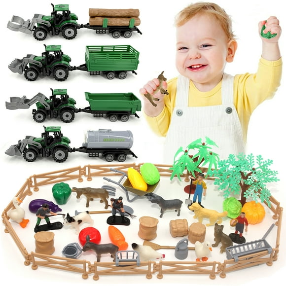 Farm Toys Collection for Kids Includes Tractors Trucks and Vehicles