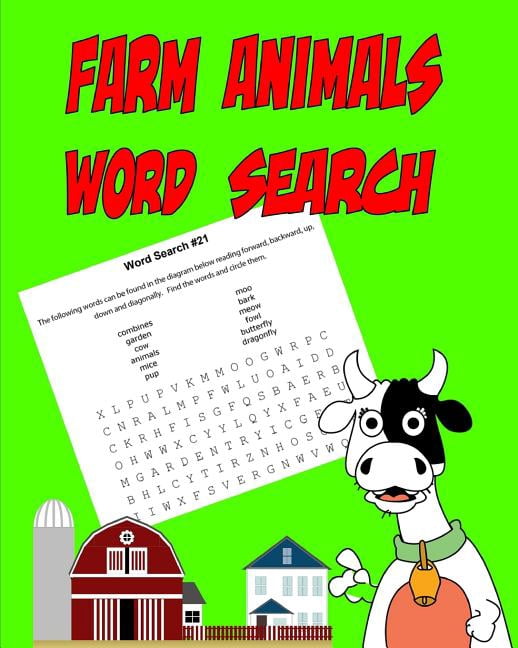 Farm Animals Word Search: Farm Animals and Other Things on the Farm ...
