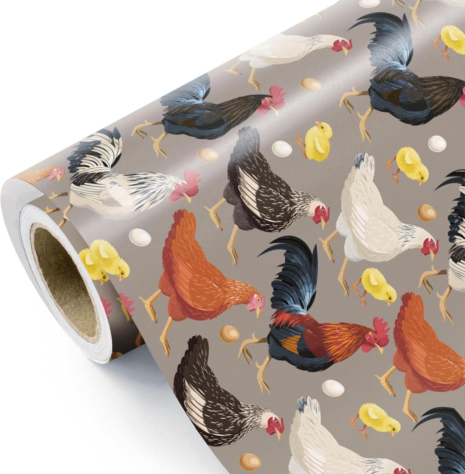 Farm Animals Wrapping Paper Roll 23x58 Inch Farm Animal Chicken Hens ...