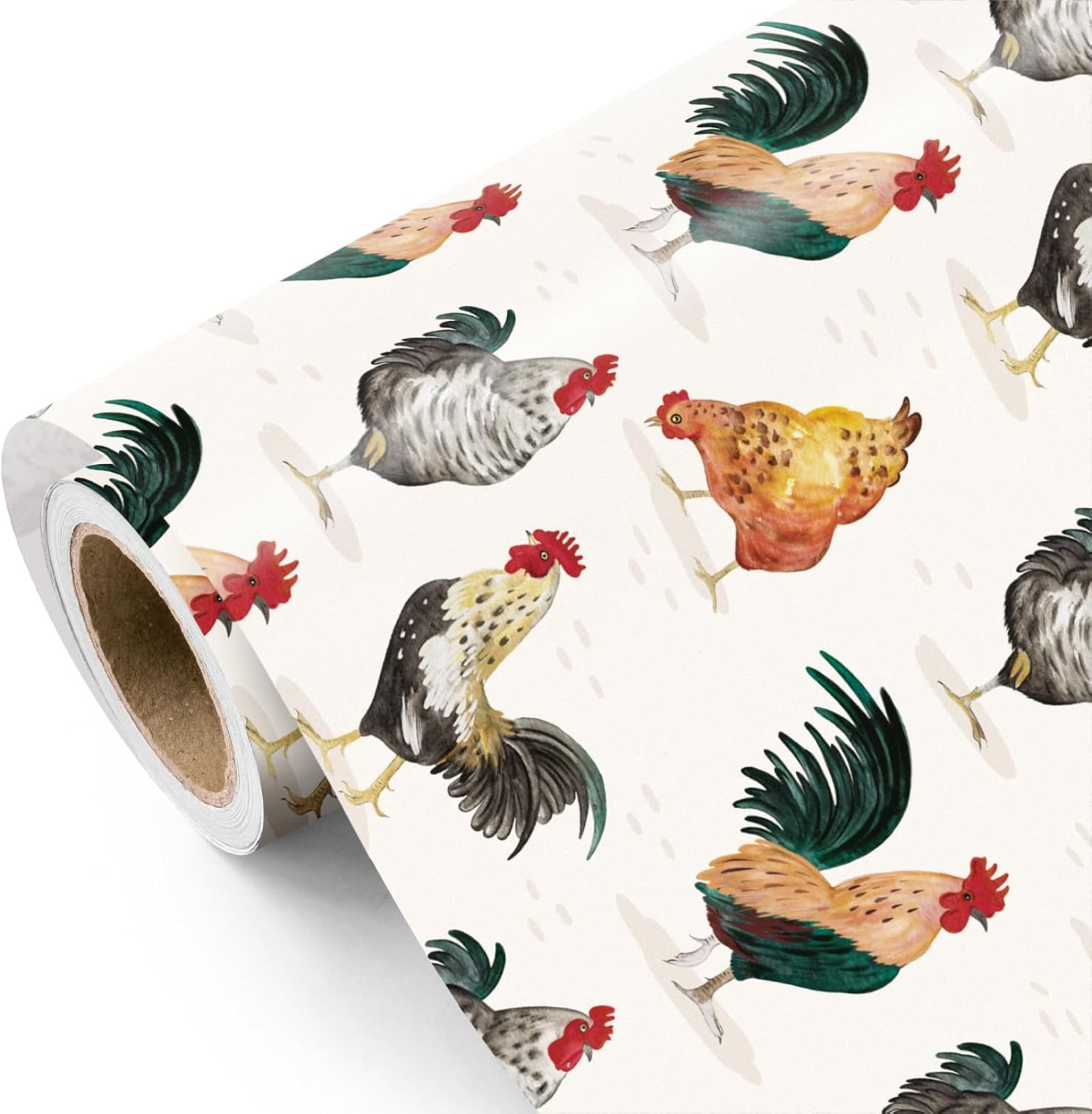Farm Animals Wrapping Paper Roll 23x58 Inch Farm Animal Chicken Hens ...
