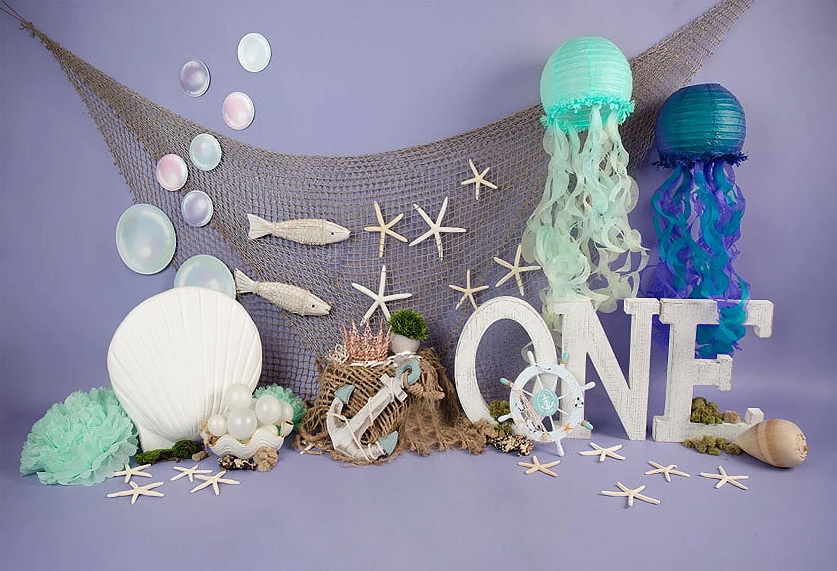 Farm Balloon Ice Cream Castle Girl Boy 1st Birthday Party Cake Smash r ...