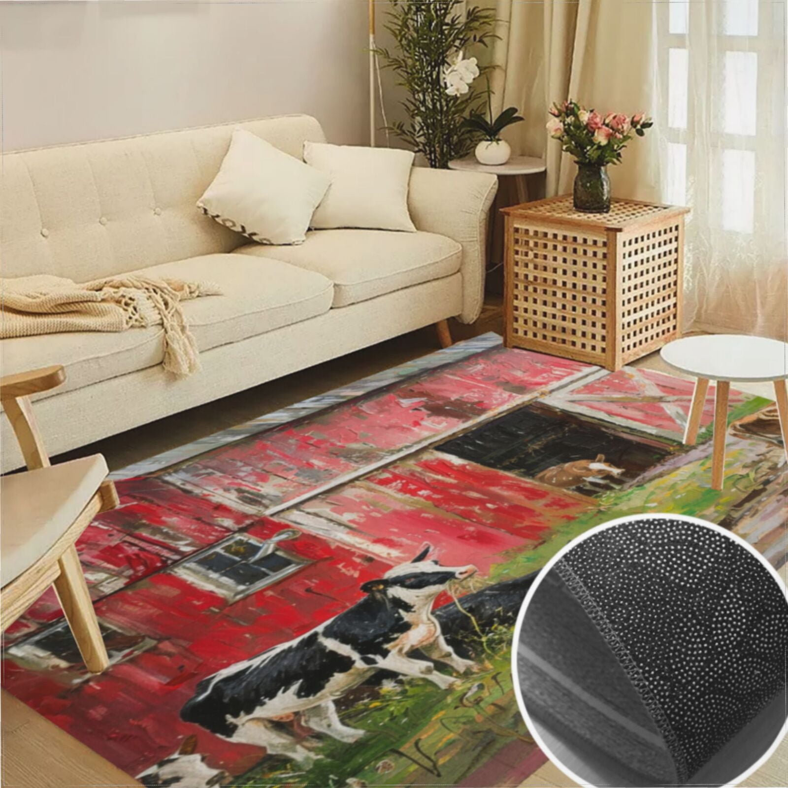 Farm Barn Cows Pigs Donkeys Cats (3) Adult Home Decor Bedroom Living ...