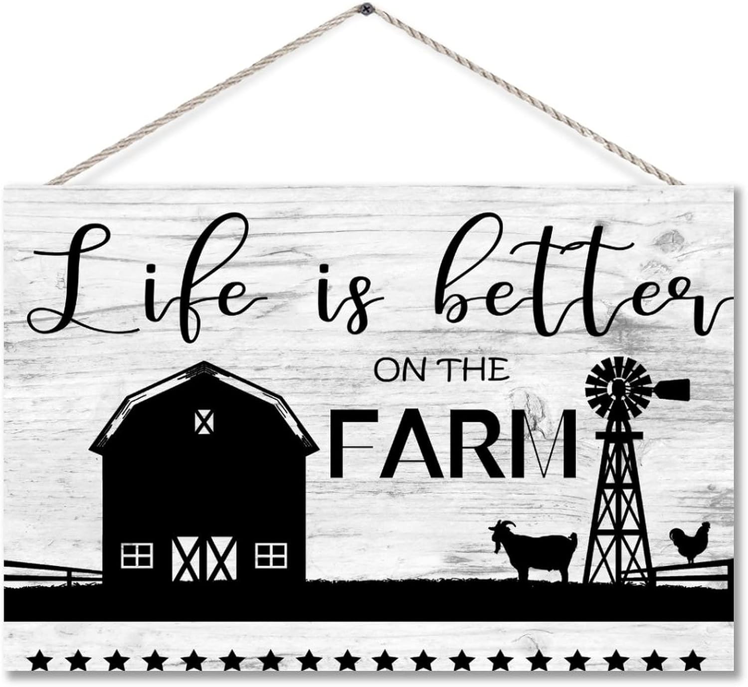Farm Barn Decorative Wooden Farm Sign, Retro Vintage Design on Wood Bar ...