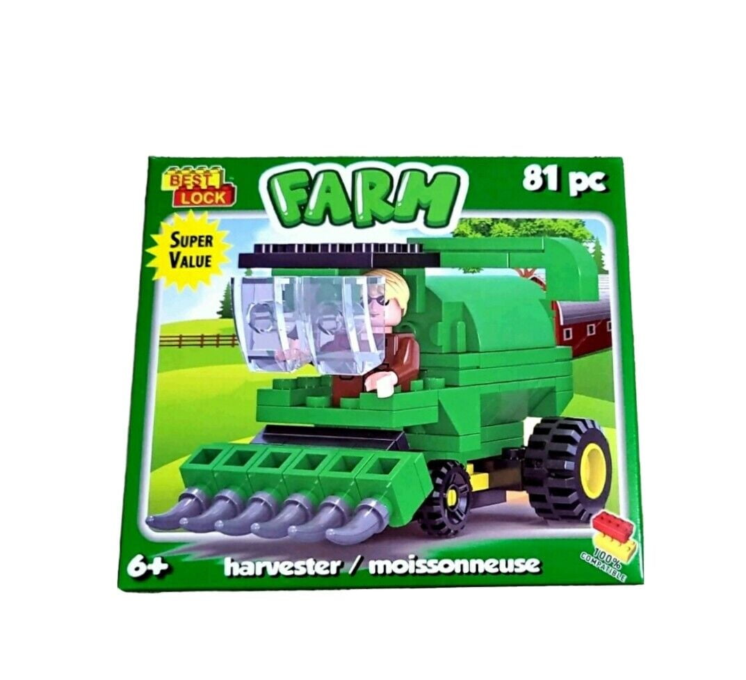 Farm Best Lock Harvester Vehicle Rare Set (Building-Blocks) - Walmart.com