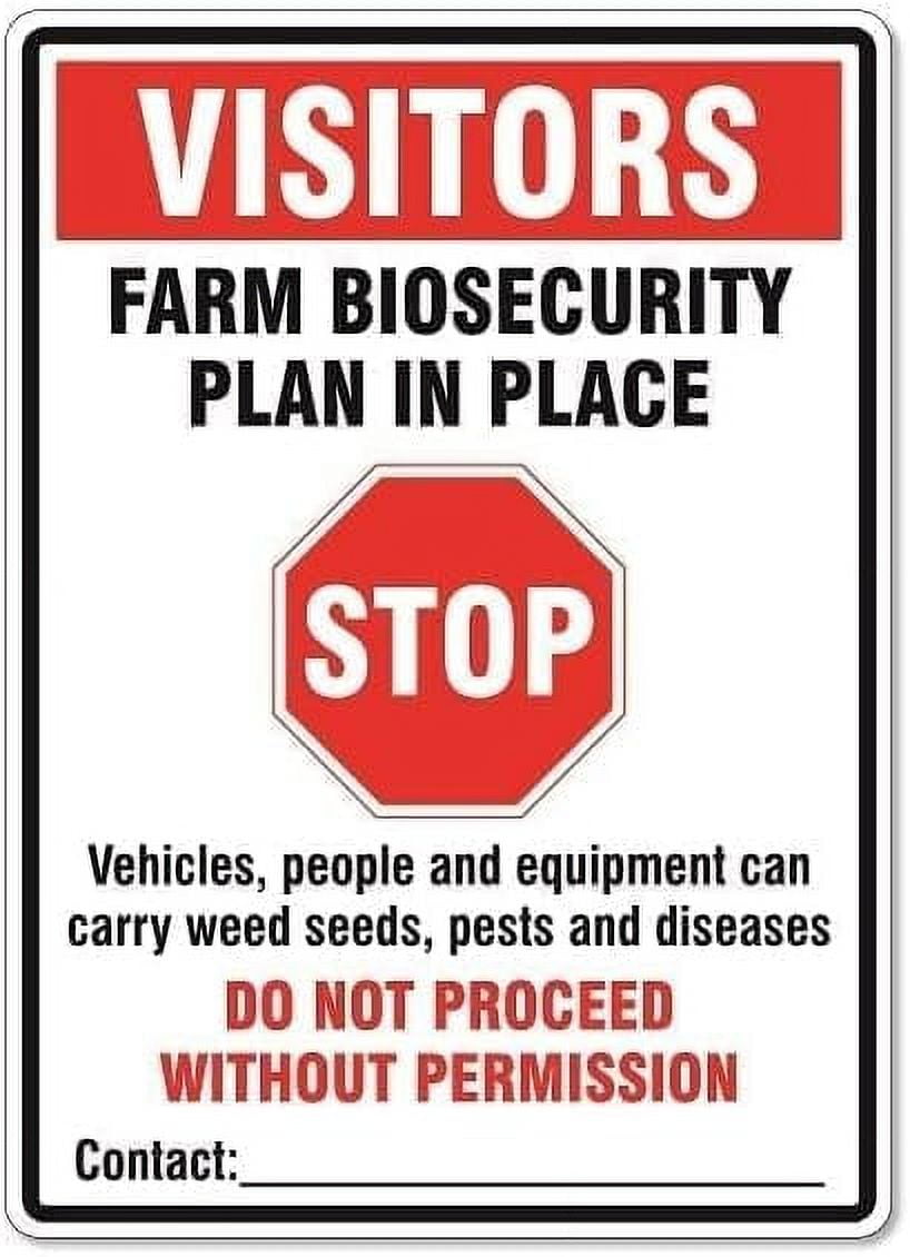 Farm Biosecurity Plan In Place Sign Farming Signs Biosecurity Signs ...