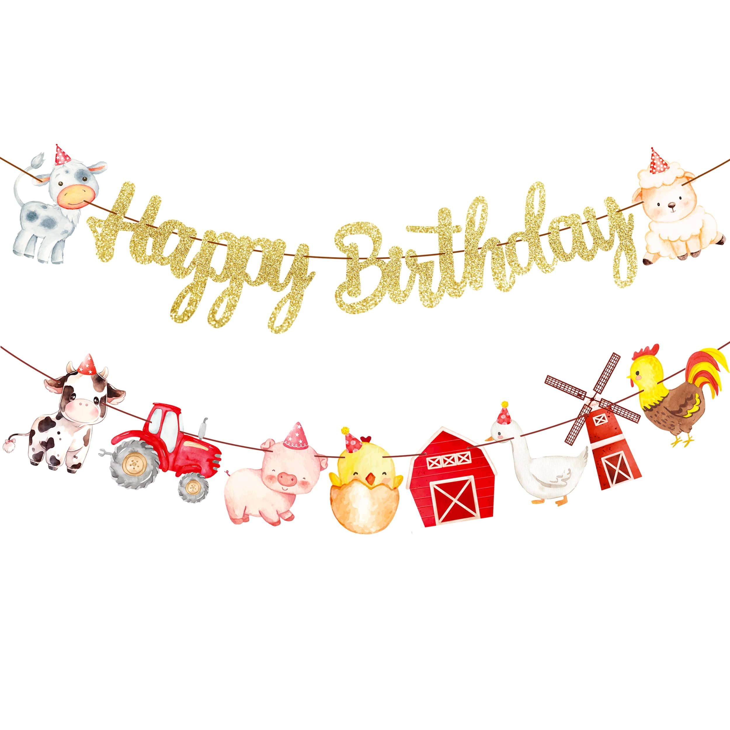 Farm Birthday Party Banners Farm Animal Party Banners Farm Theme ...
